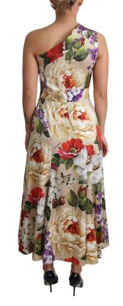 Dolce & Gabbana Floral Silk One-Shoulder Dress - Multicolor