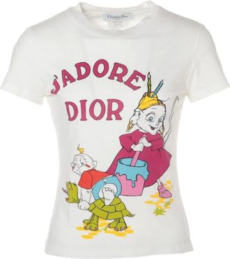 Dior t-shirt à imprimé graphique (2002) - Blanc