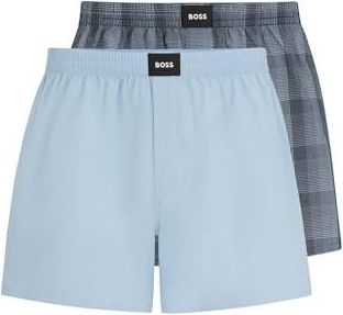 BOSS Hommes 2P Boxer S. CW Peach Lot de Deux Shorts de Pyjama en Popeline de Coton avec Logos