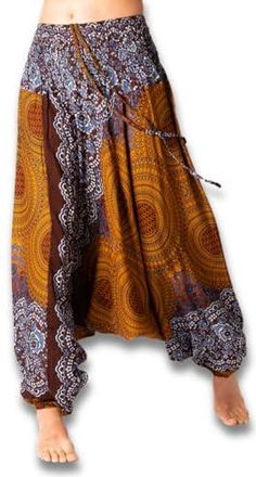 Panasiam Aladin Pants, Mandala 4, Brown XL