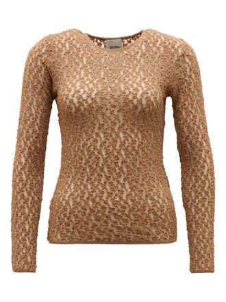 Isabel Marant t-shirt à manches longues à logo - Marron