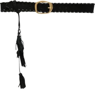 Twinset Wildleder-G&uuml;rtel mit Quasten - - Accessories - Damen - Schwarzk - S