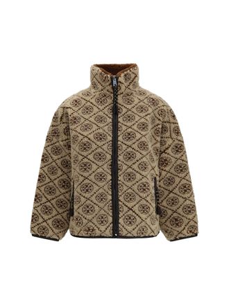 Tory Burch T Monogram Fleece Jacket - Oatmeal