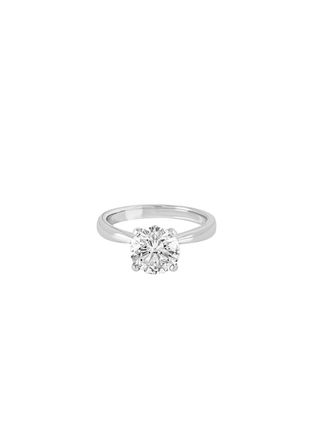 Bespoke Round Brilliant Cut Diamond Platinum Set Ring - Size 53