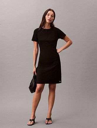 Calvin Klein Robe &agrave; manches courtes en cr&ecirc;pe &eacute;lastique