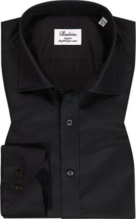 Stenströms Herren Hemd schwarz Baumwolle