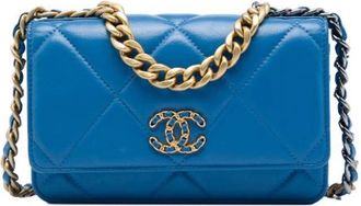 Chanel Pre-owned Cuir sacs-chanel - Femme - Pre-owned - Bleu - Taille: ONE Size