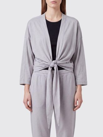 Ziggy Chen Drapierter Cardigan aus Baumwolle mit V-Ausschnitt und Bindeband