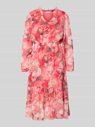 Zabaione Midikleid mit V-Ausschnitt und R&uuml;schen Modell Be44aa