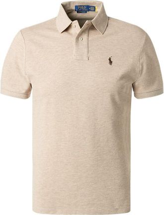 Polo Ralph Lauren Herren Polo-Shirt beige meliert Slim Fit