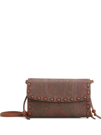 Etro sac à bandoulière à imprimé cachemire - Marron
