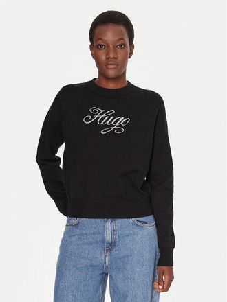 HUGO BOSS Pullover Slogix_B 50548145 Schwarz Relaxed Fit