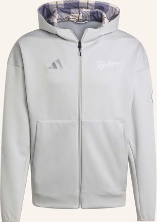 adidas Mercedes-Amg Petronas Formula One Team Silver Arrows Trainingsjacke Mit Kapuze Und Durchgehendem Reissverschluss grau
