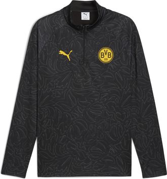 Puma Haut davant-match &agrave; 1/4 zip Borussia Dortmund Homme, Accessoires, Noir, S