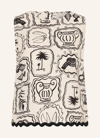 Fabienne Chapot Blusentop Mit Leinen weiss