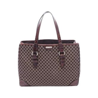 Celine Pre-owned Macadam Croco Gepr&auml;gte Leder Tote Bag - - Pre-owned - Damen - Braun - ONE SIZE