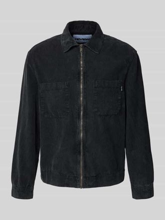 Review Regular Fit Jacke mit Strukturmuster