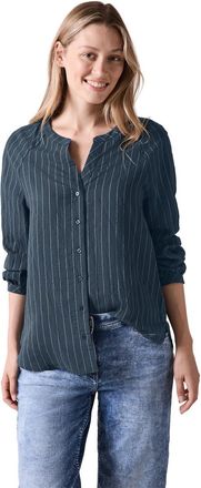 Cecil Damen B345030 Gestreifte Bluse, Oil Blue, M EU