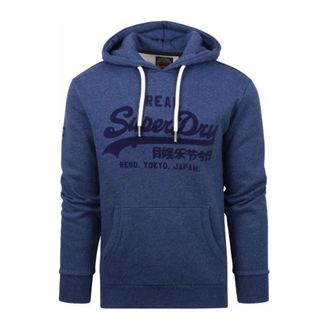 Superdry Homme, Sweatshirts et sweats à capuche, Bleu, Taille: 2XL Sweat à Capuche Vintage Bleu avec Logo Soda Pop