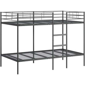 vidaXL Lit superposé sans matelas noir 107x203 cm acier vidaXL