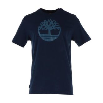 Timberland Bedrucktes Kurzarm-T-Shirt mit Rundhalsausschnitt - - Tops - Herren - Blau - L