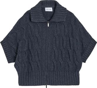 Sand Copenhagen Muna Zip Cardigan - - Knitwear - Damen - Blau - XL
