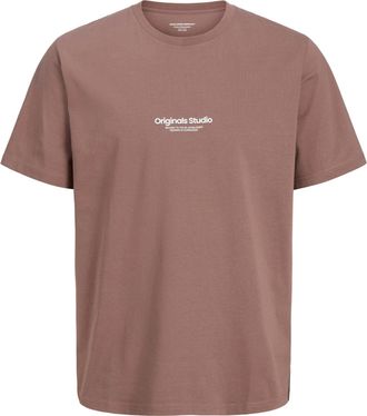 Jack & Jones Vesterbro Herren-T-Shirt, Rundhalsausschnitt, gro&szlig; und hoch, kurz&auml;rmelig, braun, 5XL/Tall