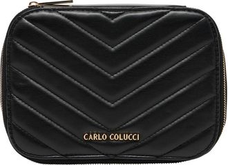 Carlo Colucci Quilted Vanity Bag - - Bags - Damen - Schwarzk - ONE SIZE