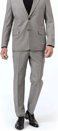 HUGO BOSS Herren Hose grau Schurwoll-Stretch