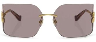 Miu Miu Eyewear SMU54Y5AK06I Rimless Square Sunglasses - Gold
