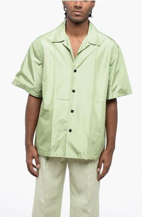 Jil Sander Nylon Oversized Bowling Shirt Gr&ouml;&szlig;e 37