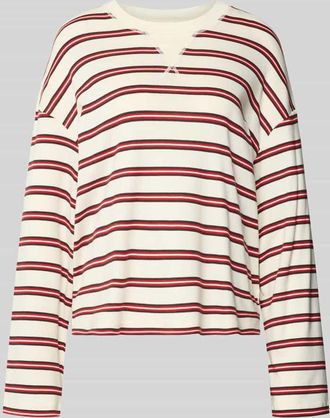 Closed Relaxed Fit Longsleeve aus Baumwoll-Mix mit Streifenmuster