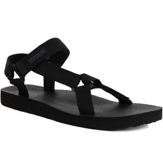 Regatta Regatts Vendeavour Herren-Wandersandalen mit Klettverschluss, Schwarz, 42 EU