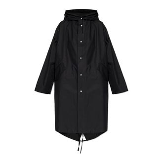 Jil Sander Baumwollparka mit Kapuze - - Coats - Damen - Schwarzk - L