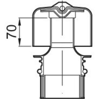 Aco Brandschutz-GGV DN100/ 90Grad/ R30-120 Brandschutzklasse/Lippendichtg Baugruppe, 5087.20.15