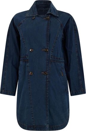 Moorer Long Jacket - Femme - Manteaux - Bleu - Taille: 36 FR
