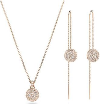 Swarovski Parure Meteora, Blanc, Placage de ton or rosé