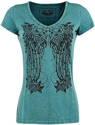 Rock Rebel by EMP Femme T-Shirt Rocky Bleu XXL