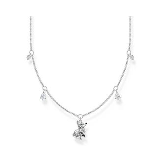 Thomas Sabo Thomas Sabo Kette Polarfuchs mit wei&szlig;en Steinen silber Ke2174-644-7-L45V - - Accessories - Damen - Grau - ONE SIZE