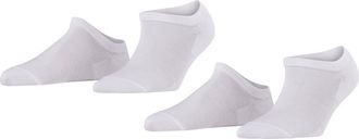 Falke Damen Sneakersocken Active Breeze Multipack W Sn Lyocell kurz einfarbig 2 Paar, Weiß White 2000, 35-38
