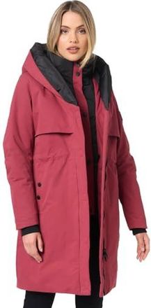 Navahoo Parka dhiver pour femme, manteau dhiver de cr&eacute;ateur avec col montant B970, bordeaux, S