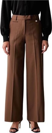 Fracomina Pantalon large - Femme - Pantalons - Brun - Taille: 38 FR