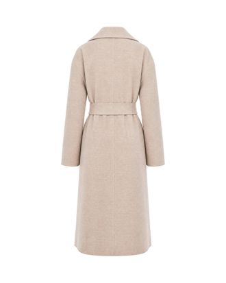 Fabiana Filippi Womens Long Robe Coat Beige Virgin Wool