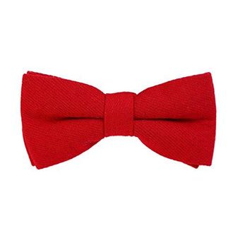 DonDon Noeud papillon en coton pour homme 12 x 6 cm avec crochet déjà lié et réglable - rouge