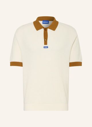 HUGO BOSS Hugo Strick-Poloshirt Siablo weiss