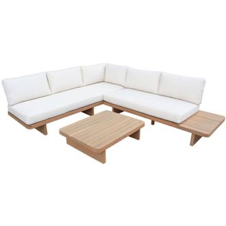 Sweeek Eck-Gartenm&ouml;belset aus Akazienholz f&uuml;r 5 Personen