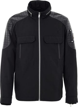 Moose Knuckles Homme, Vestes, Noir, Taille: M Blouson motard en Tessuto Tecnico