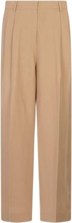 Fabiana Filippi Femme, Pantalons, Brun, Taille: 38 FR Wide Pleated Pantalons