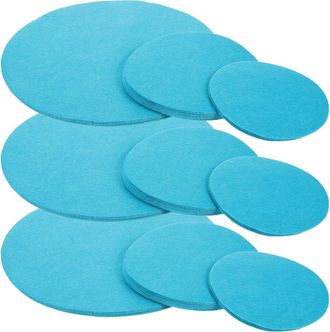 NUOBESTY Cabilock 24 St&uuml;ck Teiliges Filz Teller trennset in Wiederverwendbare Schutzpolster f&uuml;r Geschirr T&ouml;pfe Pfannen und Porzellan rutschfeste Kratzfeste Unt