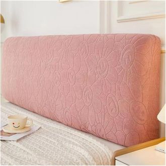 Generic Stretch-Kopfteilbezug, weicher und bequemer Jacquard-Bettbezug for Queen- und Kingsize-Betten, staubdichter Schutz for Ihr Schlafzimmer(Pink,150cm(59 